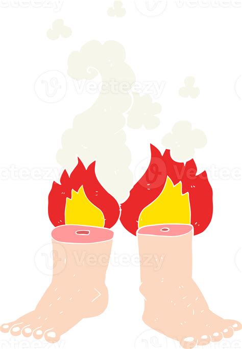Flat Color Illustration Of A Cartoon Of Spontaneous Human Combustion PNG