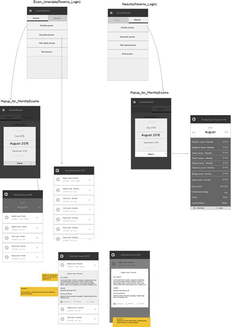 UX Design Wireframes For YOURSCHOOL App Behance