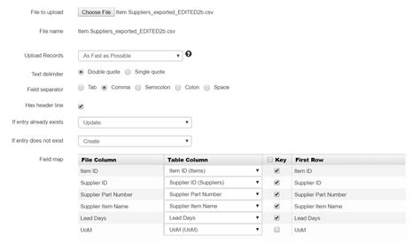 importing records — tiga online help