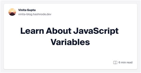Vinita Gupta On Linkedin Javascript Variables Explained Types Scope
