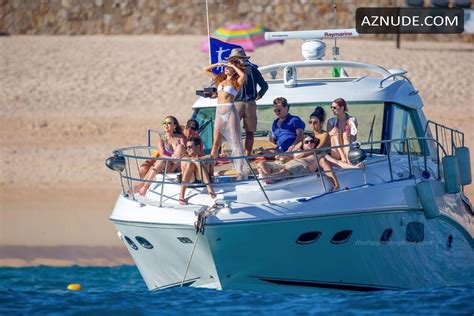 Sarah Hyland With Fiance Wells Adams On A Boat In Cabo San Lucas
