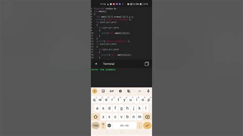 C Program To Find Transpose Of A Matrix Youtube