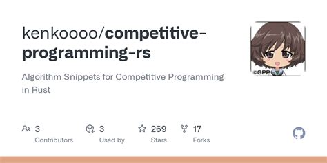 GitHub Kenkoooo Competitive Programming Rs Algorithm Snippets For Competitive Programming In Rust
