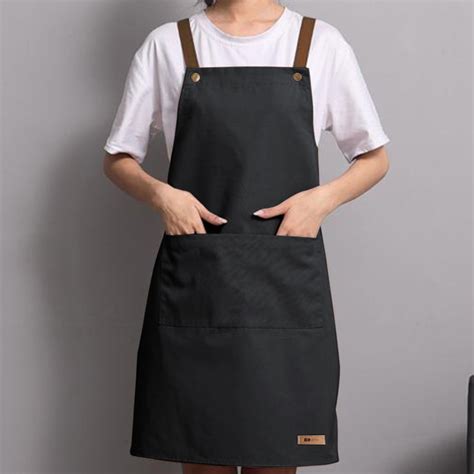 Patlollav Black Chef Works Unisex Butcher Apron For Kitchenchef Apron