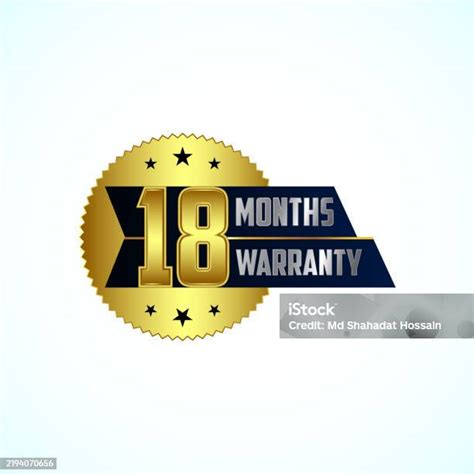 광고 18 개월 보증 실버와 골드 컬러 엠블럼 라벨 아이콘 로고 배지 기호 고객에 대한 스톡 벡터 아트 및 기타 이미지 고객 고급 금 금속 Istock