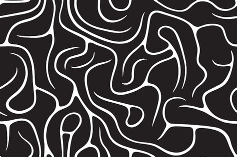 Free Vector White Abstract Turing Irregular Organic Lines Seamless