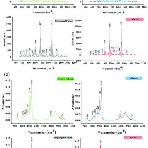 Measurement Results Of Different Classes Using A Raman Spectroscopy