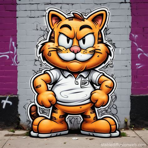 Cartoon Garfield Graffiti Character Stable Diffusion Online