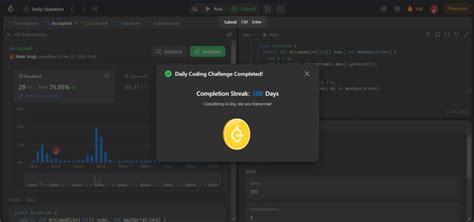 Palak Singh On Linkedin 100daysofcode Leetcodejourney Dsa