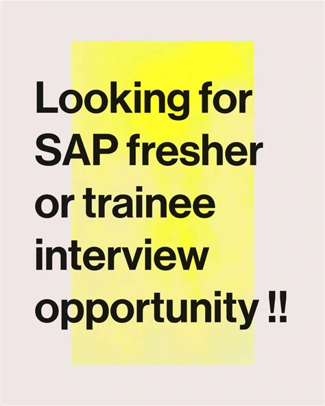 Ganesh Gaikwad On Linkedin Sap Freshers And Trainees And Experienced