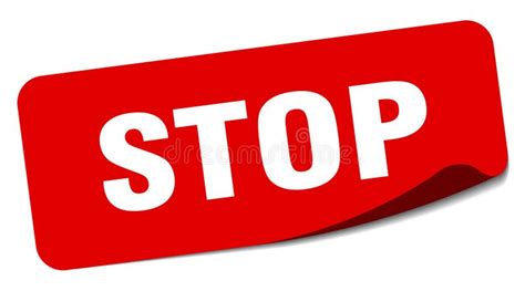 Stop Sticker Stop Label Stock Vector Illustration Of Sign 303182649