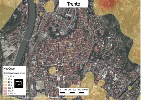 mapquest geocoding errors idw spread of trento old town area