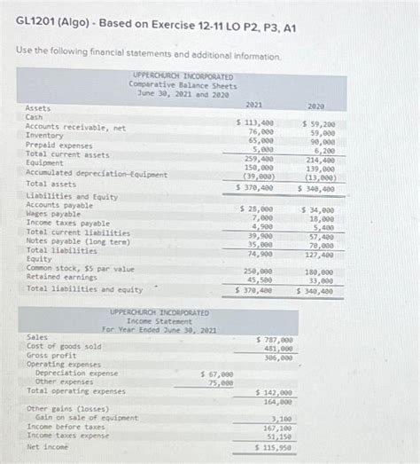 solved gl1201 algo based on exercise 12 11 lo p2 p3 a1
