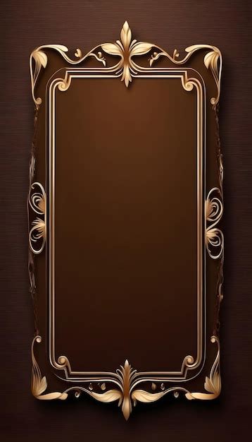 Golden Dark Brown Menu Card Background Premium AI Generated Image