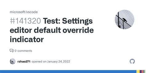 Test Settings Editor Default Override Indicator Issue Microsoft Vscode Github