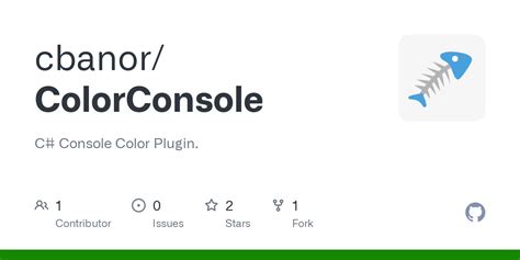 Github Cbanorcolorconsole C Console Color Plugin