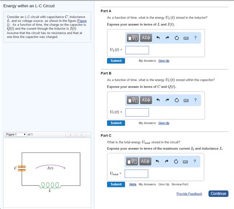 solved consider an l c circuit with capacitance c induct