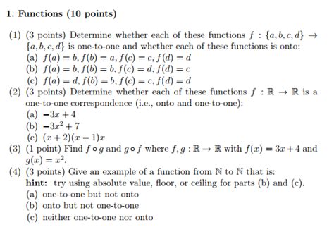solved 1 functions 10 points 1 3 points determine