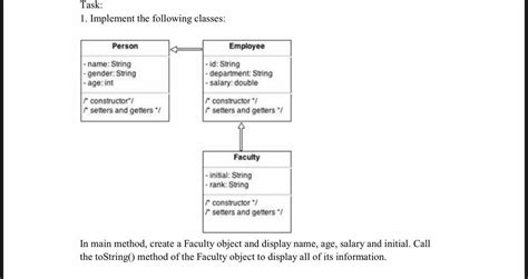 Solved Task 1 Implement The Following Classes Person