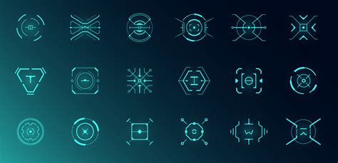 Hud Aim Control Target System Set Gui And Fui Interface Futuristic Military Optical Aiming