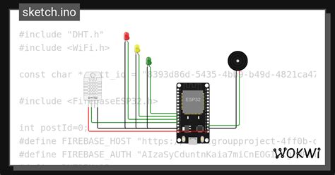 Firebase With Dht22 And Led Wokwi Esp32 Stm32 Arduino Simulator