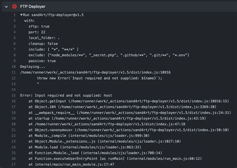 Bug Ftp Deployer `host` Missing · Issue 119 · One Languagewebsite