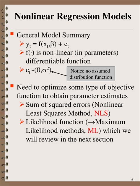 Ppt Nonlinear Regression Models Powerpoint Presentation Free