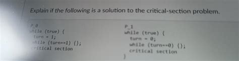 Solved Explain If The Following Is A Solution To The