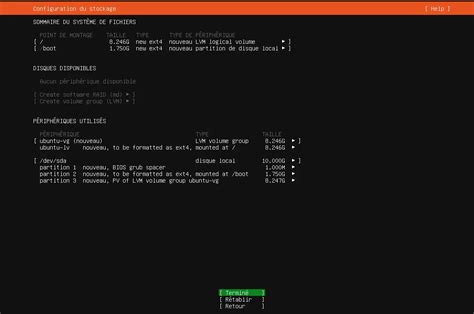1° Installer Ubuntu Server