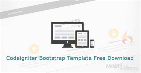 Codeigniter Free Responsive Bootstrap Template With Basic Setup