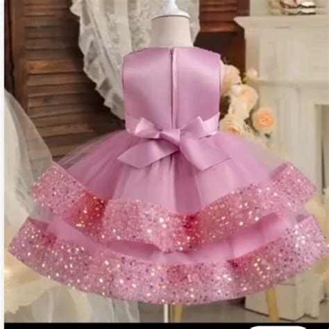 خرید و قیمت پیراهن مجلسی دخترانه مخمل پولکی از غرفه مزون بچگانه پرنسس