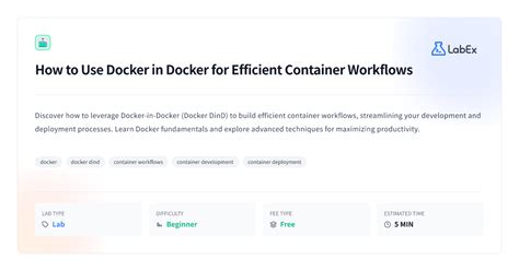 How To Use Docker In Docker For Efficient Container Workflows Labex