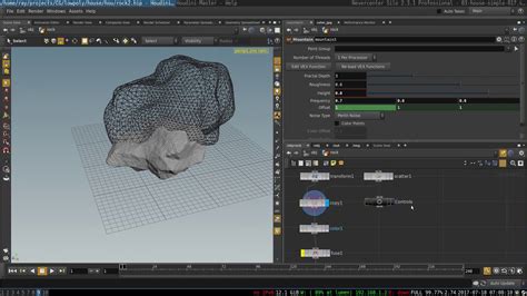 Generating Procedural Rocks In Sidefx Houdini Youtube