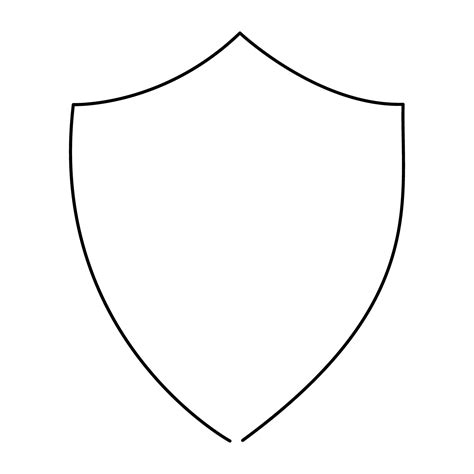 Continuous Line Drawing Of Shield On White Background 47190823 Vector