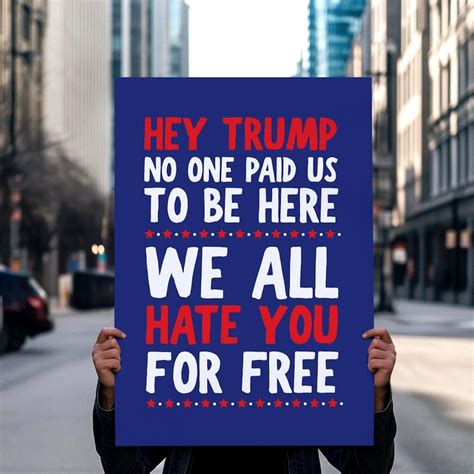 Free Printable Anti Trump Signs Etsy