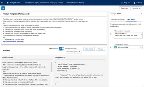 test your way to smarter service replies using prompt builder