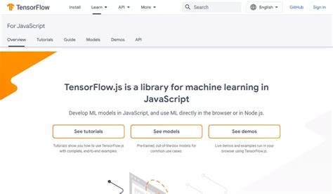 Tensorflow Js Ai Tools Catalog