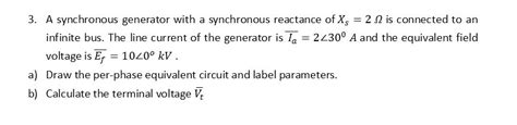 Solved A Synchronous Generator With A Synchronous Chegg