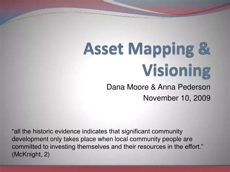 Ppt Community Asset Mapping And Visioning For Collective Development