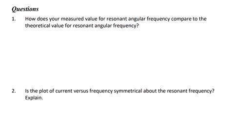 Solved Questions 1 How Does Your Measured Value For