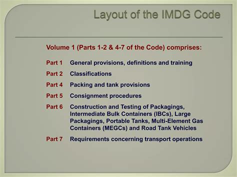An Introduction To The Imdg Code Ppt