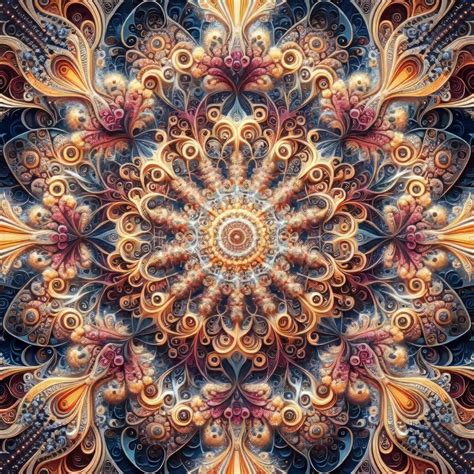 77 Fractal Art Close Up A Complex Mathematical Fractal Stock Image