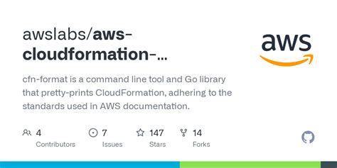 Github Awslabsaws Cloudformation Template Formatter Cfn Format Is A