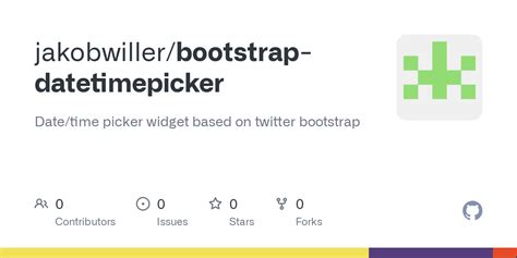 GitHub Jakobwiller Bootstrap Datetimepicker Date Time Picker Widget Based On Twitter Bootstrap