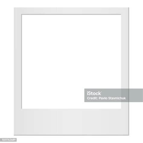 빈 흰색 사진 프레임입니다 현실적인 사진 카드 프레임 모형 스톡 벡터 즉석 인화 전송에 대한 스톡 벡터 아트 및 기타 이미지