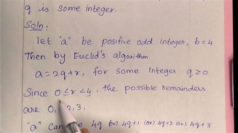 show that any positive odd integer is of the form 4q 1 or 4q 3