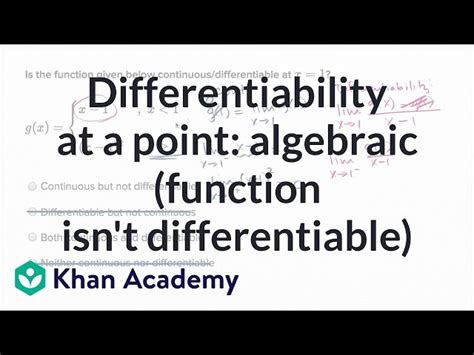 Understanding Differentiability And Continuity At A Point A Step By Step Analysis Galaxy Ai