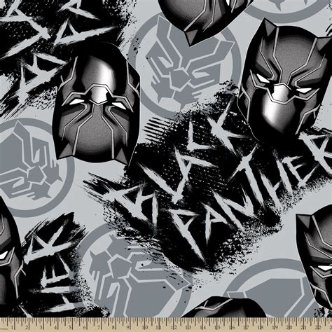 Marvel Avengers Black Panther Graffiti Fleece Fabric