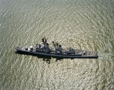 An Aerial Port View Of The Guided Missile Destroyer Uss Coontz Ddg 40