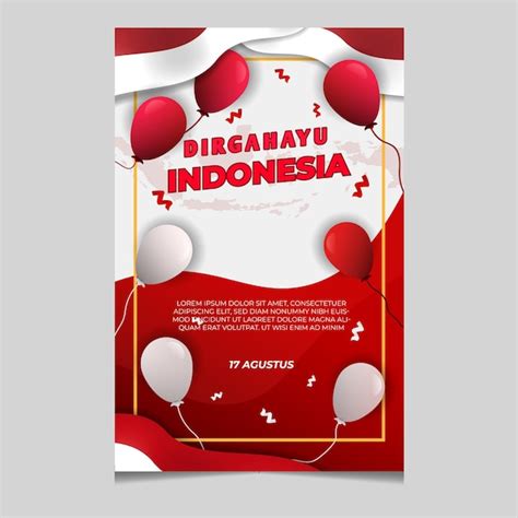Premium Vector Indonesia Independence Day Poster